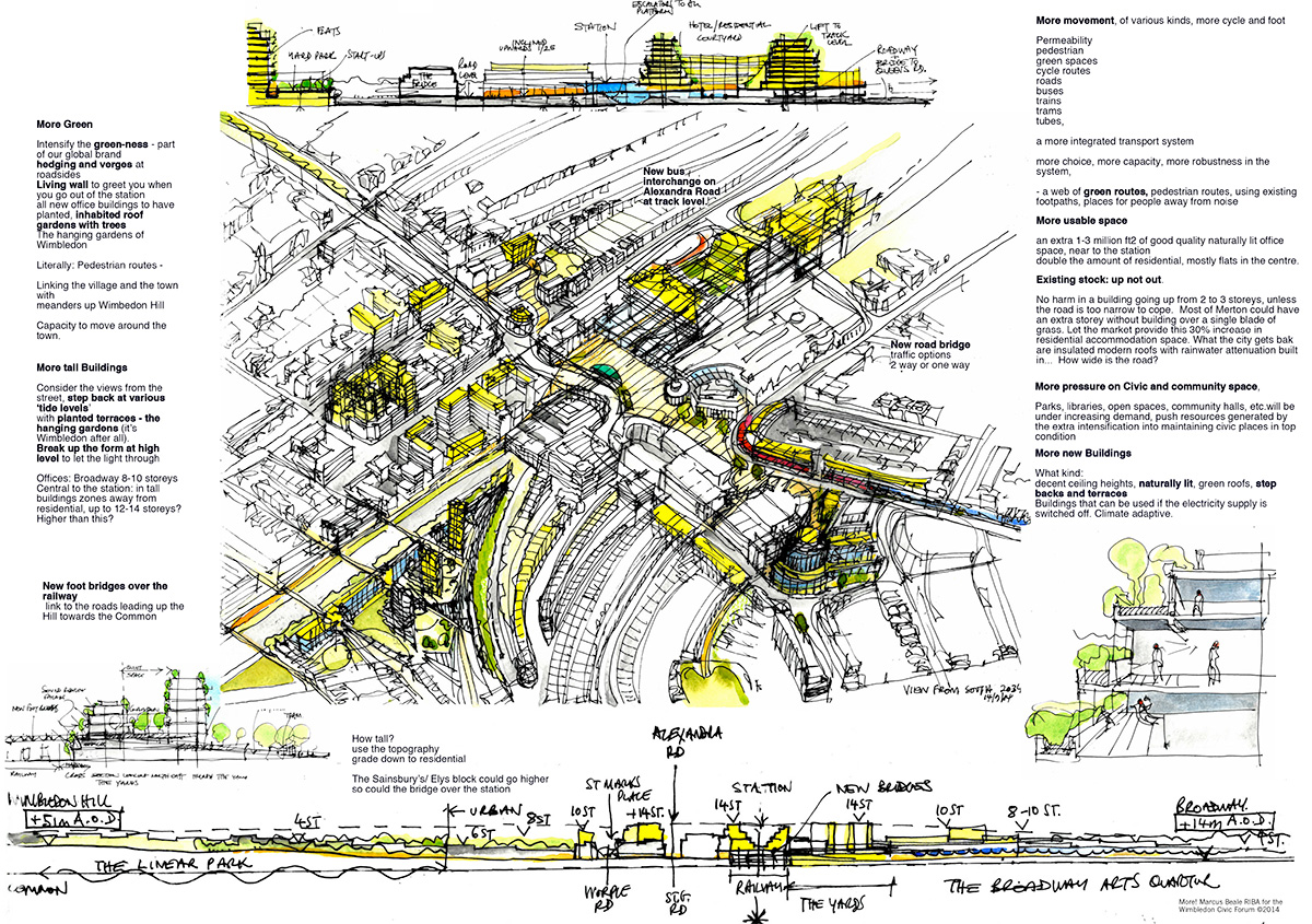 Urban Design - Future Wimbledon Competition - Marcus Beale Architects